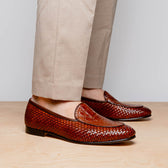 11-620-CGN PALIO Genuine Crocodile and Calfskin Basketweave Slip On, C