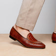 11-620-CGN PALIO Genuine Crocodile and Calfskin Basketweave Slip On, C
